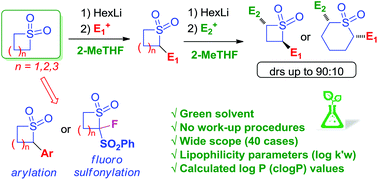 A greener and efficient access to substituted four- and six-membered ...