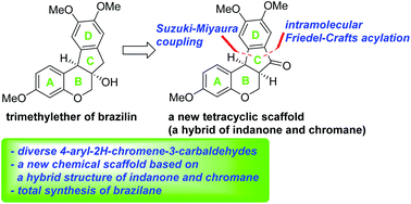 Design and synthesis of a hybrid framework of indanone and chromane ...