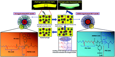 A self-healable fluorescence active hydrogel based on ionic block ...
