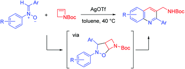 Silver-catalyzed cyclization of nitrones with 2-azetine: a radical ...