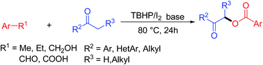 I2/TBHP-mediated oxidative coupling of ketones and toluene derivatives ...