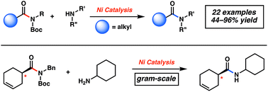 Nickel-catalyzed transamidation of aliphatic amide derivatives ...