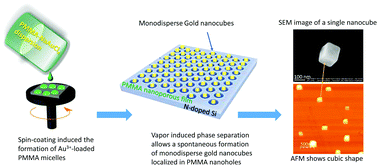 One-step synthesis of a monolayer of monodisperse gold nanocubes for ...