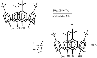 Selective monoalkylation of p-tert-butylcalix-[4]-arene in a methyl ...