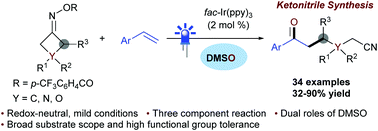 A photoredox catalyzed iminyl radical-triggered C–C bond cleavage ...
