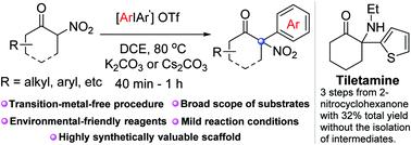 Transition-metal-free α-arylation of nitroketones with diaryliodonium ...