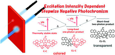 Visible light intensity dependent negative photochromism of a ...