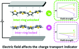 The influence of external electric fields on charge reorganization ...