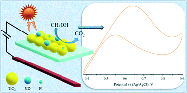 Broadening the sunlight response region with carbon dot sensitized TiO2 ...