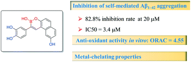 Discovery of boron-containing compounds as Aβ aggregation inhibitors ...