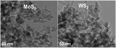 Hydrothermal synthesis of MoS2 and WS2 nanoparticles for high ...