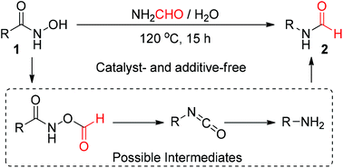 Consecutive Lossen rearrangement/transamidation reaction of hydroxamic ...