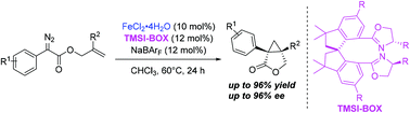 Iron-catalyzed asymmetric intramolecular cyclopropanation reactions ...
