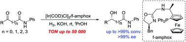 Highly enantioselective Ir/f-amphox-catalyzed hydrogenation of ...