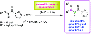 Stereoselective organocatalytic sulfa-Michael reactions of aryl ...