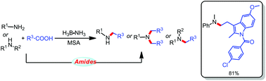 Reductive N-alkylation of primary and secondary amines using carboxylic ...