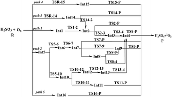 Theoretical study of the oxidation reactions of sulfurous acid/sulfite ...