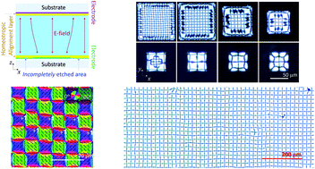 Tunable large-scale regular array of topological defects in nematic liquid crystals - RSC ...