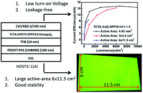 Leakage-free solution-processed organic light-emitting diode using a ...
