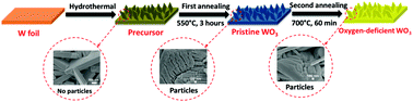 Oxygen-deficient WO3via high-temperature two-step annealing for ...