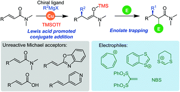 Trapping of chiral enolates generated by Lewis acid promoted conjugate ...