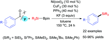Nickel/copper-cocatalyzed decarbonylative silylation of acyl fluorides ...