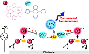 Electrochemically triggered upconverted luminescence for light-emitting ...