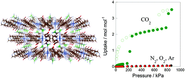 A flexible two-dimensional layered metal–organic framework functionalized with (trifluoromethyl ...