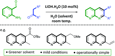 A mild synthesis of substituted 1,8-naphthyridines - Green Chemistry ...