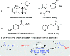 Electrochemical oxidative cyclization of olefinic carbonyls with ...