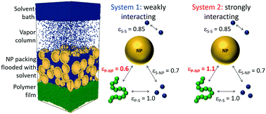 Effect of polymer–nanoparticle interactions on solvent-driven ...