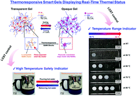 Non-volatile, phase-transition smart gels visually indicating in situ ...