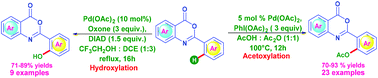 Palladium catalyzed chemo- and site-selective C–H acetoxylation and ...