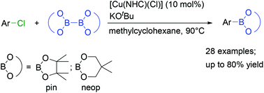 Copper-catalysed borylation of aryl chlorides - Organic & Biomolecular ...