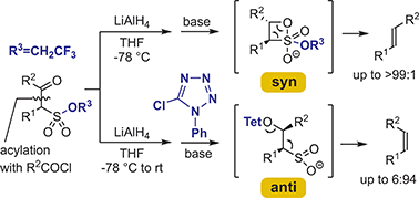 Stereodivergent synthesis of alkenes by controllable syn-/anti ...