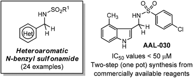Synthesis and identification of heteroaromatic N-benzyl sulfonamides as ...