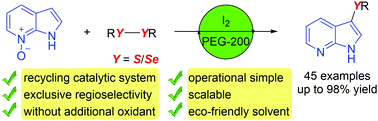 Regioselective deoxygenative chalcogenation of 7-azindole N-oxides ...