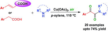 Cu-Catalysed oxidative amidation of cinnamic acids/arylacetic acids ...