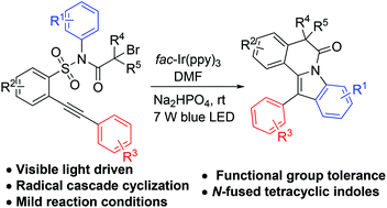 Visible-light-induced intramolecular radical cascade of α-bromo-N ...