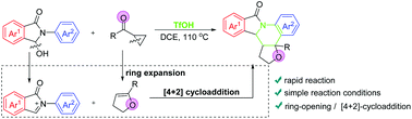 Brønsted acid mediated intramolecular cyclopropane ring expansion/[4 ...