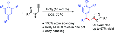 InCl3-catalyzed 5-exo-dig cyclization/1,6-conjugate addition of N ...