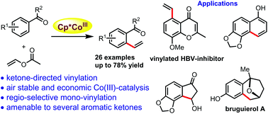 Cobalt(iii)-catalyzed ketone-directed C–H vinylation using vinyl ...