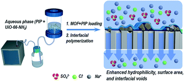 MOF-positioned polyamide membranes with a fishnet-like structure for ...