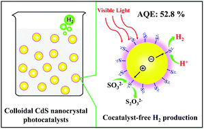 Colloidal CdS and CdZnS nanocrystal photocatalysts with massive S2− ...