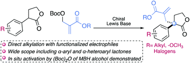 Organocatalytic enantioselective allylic alkylation of α-aryl γ-lactones: an approach to densely ...