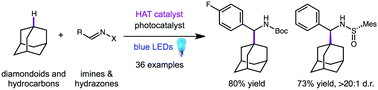 Synthesis of amino-diamondoid pharmacophores via photocatalytic C–H ...