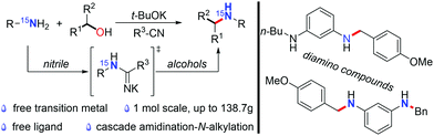 Base-mediated cascade amidination/N-alkylation of amines by alcohols ...