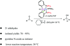 Pyridine N-oxide promoted hydrosilylation of carbonyl compounds ...