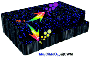 In situ embedding of Mo2C/MoO3−x nanoparticles within a carbonized wood ...