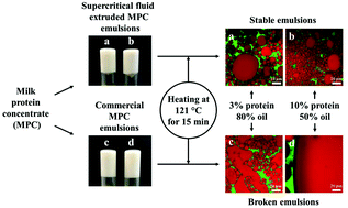 Heat stability of emulsions using functionalized milk protein ...